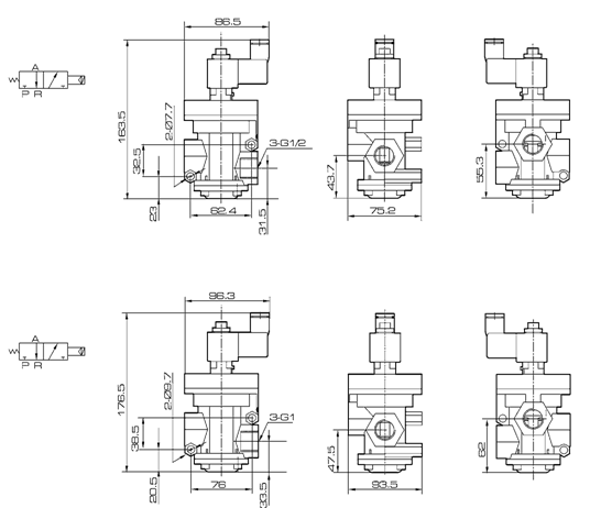 Solenoid Valve Two Position Three Way