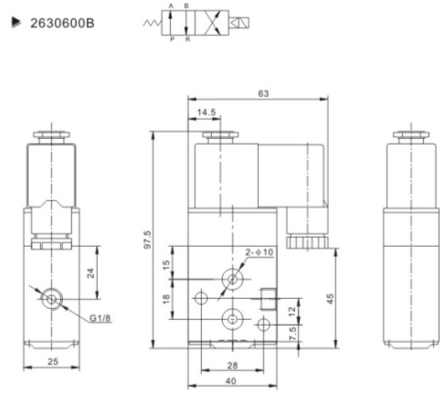 Aluminum 5-Way Solenoid Operated Directional Control Valve G1/8" - G1/2"