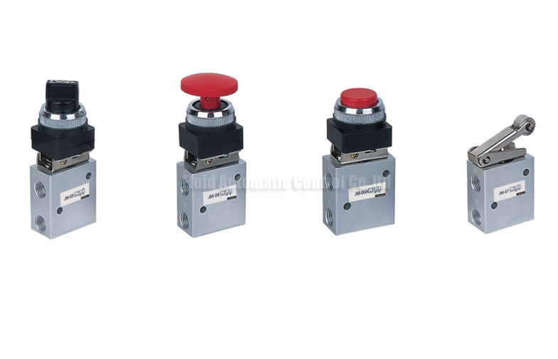 JM Series Two Position Three Way Mechanical Control Valve , Pneumatic Machine Control Valve
